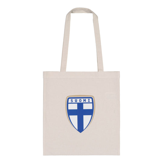 Finland Crest canvas bag, Off-white – Maajoukkueen Verkkokauppa